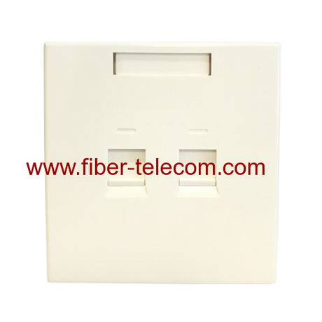 Wholesale 2ports UK Type Flat Faceplate in Chinese - Fibertel