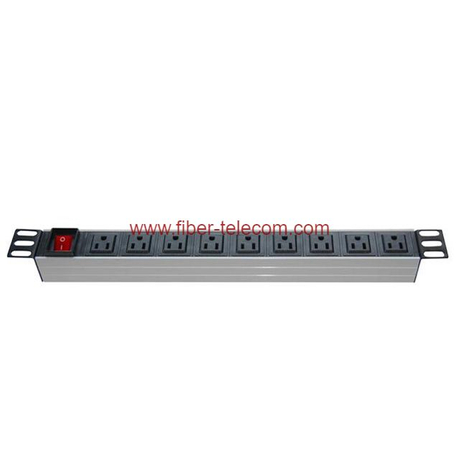 USA Type PDU Socket 9 Ways with Switch - Buy 9 ways 19 inch 1U Rack USA ...